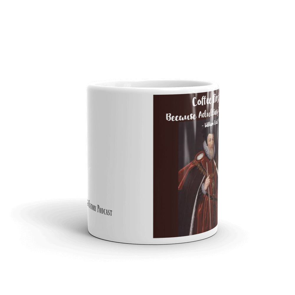 Cecil: Coffee, because Adulting is hard Coffee Mug – The Tudor Fair